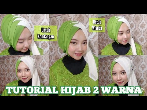 TUTORIAL HIJAB KONDANGAN DENGAN 2 WARNA HIJAB