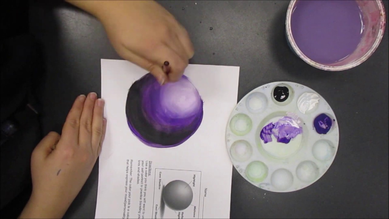 Painting Tints and Shades Sphere - YouTube