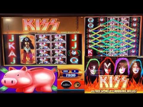 KISS SLOT MACHINE! NICE WINS! BIG BONUS! + PIGGY BANKIN SLOT PLAY ...
