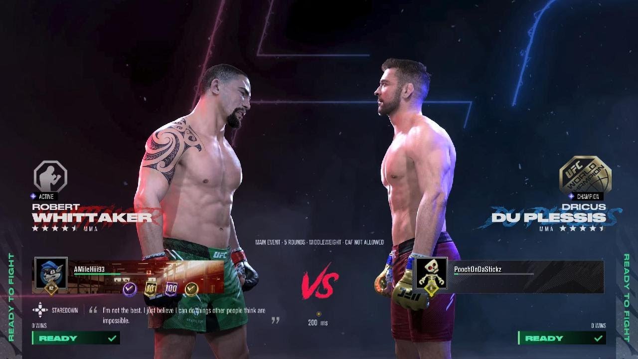 EA SPORTS UFC 5: Whittaker vs DDP - YouTube