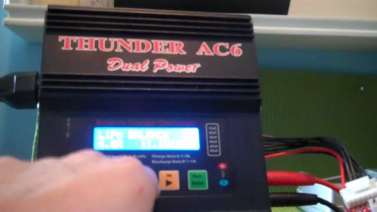 How To Balence Charge a Lipo Battery On The Thunder ac6 Charger - YouTube