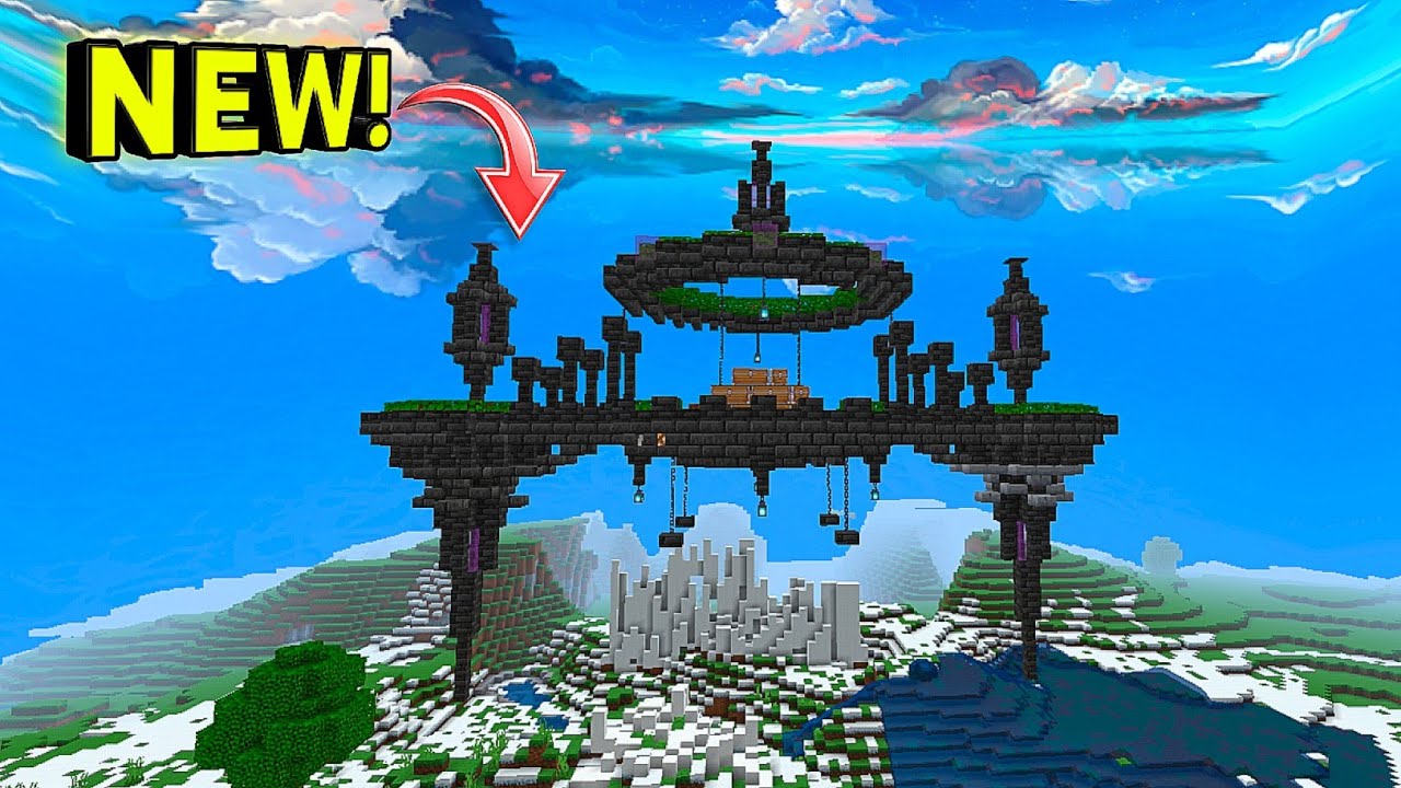 How to build a Flying Platform 😱 Minecraft Tutorial - YouTube
