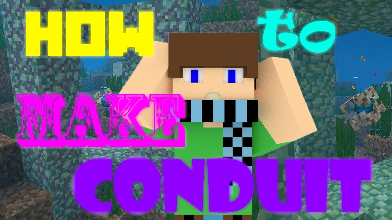 How to make/craft Conduit in Minecraft pocket/ Java edition Aquatic ...