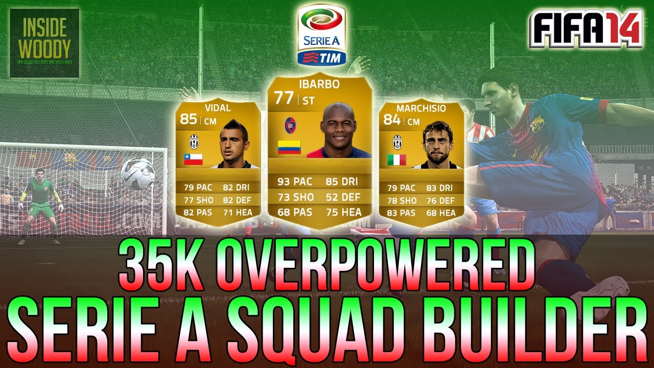 FIFA 14 Ultimate Team | 35k OVERPOWERED SERIE A Squad Builder!! | SERIE ...