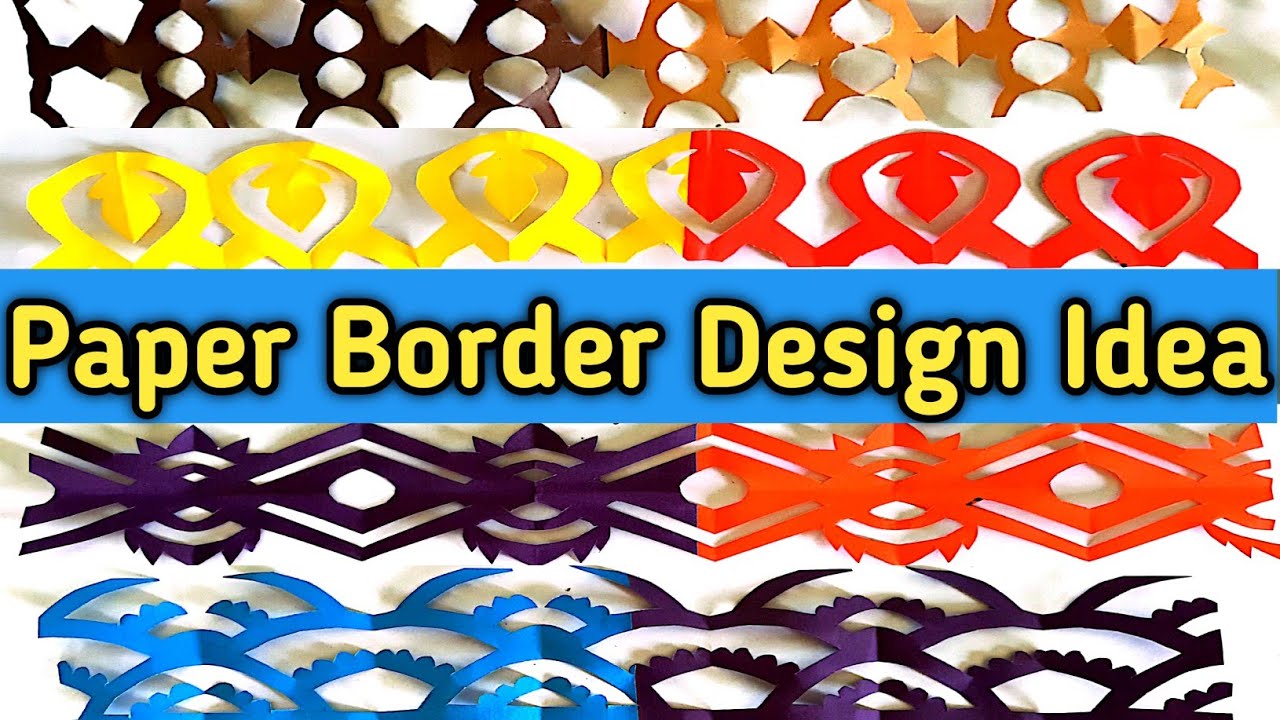 Simple Paper Border designs|Paper Crafts |Origami design idea|#diy # ...