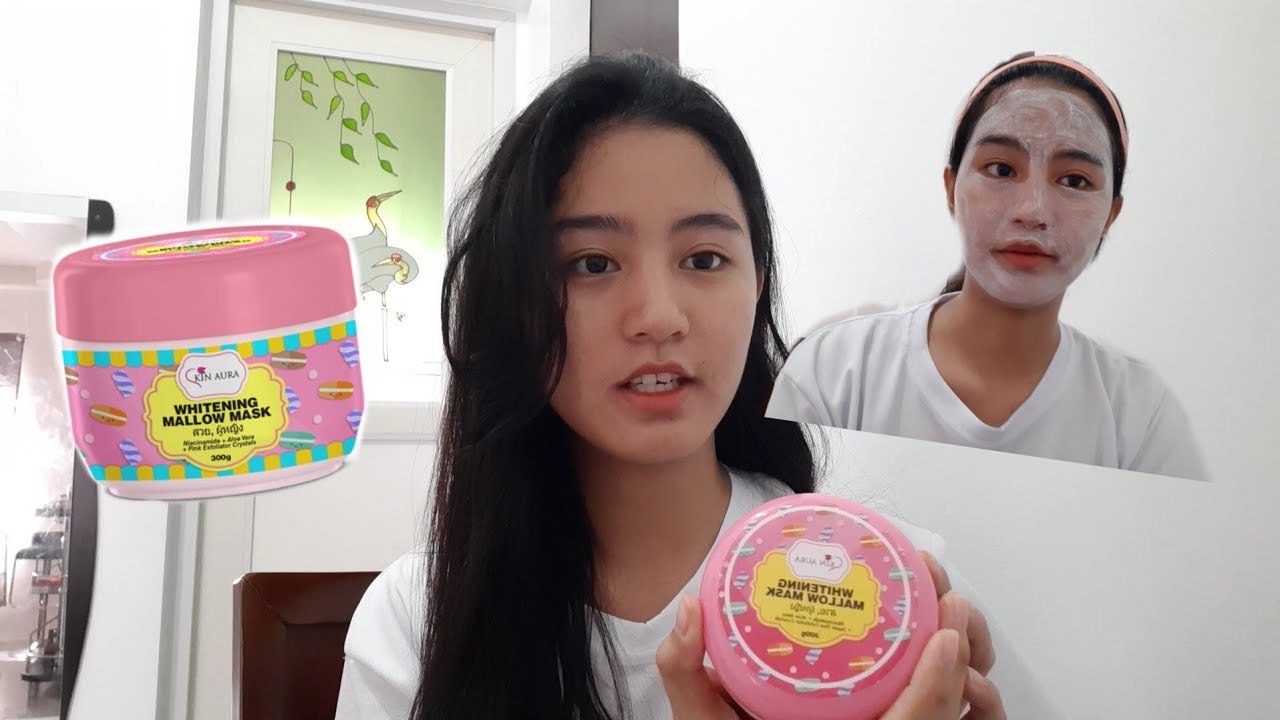 SKIN AURA WHITENING MALLOW MASK | REVIEW (my skin care) - YouTube