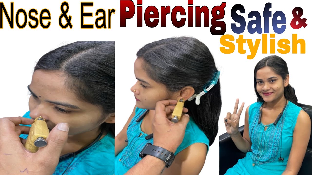Nose & Ear Piercing 💎Safe, Stylish & Pain-Free Transformation! Nose ...