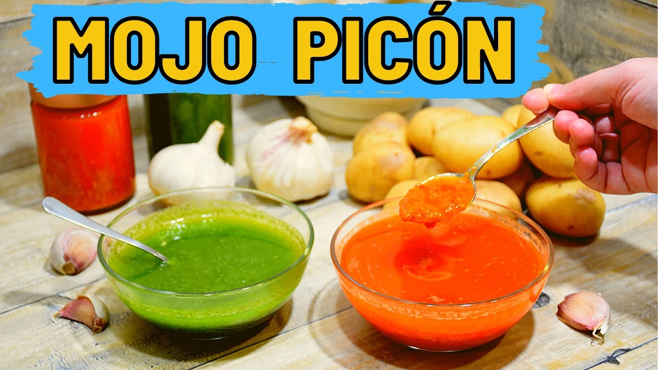 MOJO PICÓN CANARIO | Mojo Rojo Canario y Mojo verde cilantro - YouTube