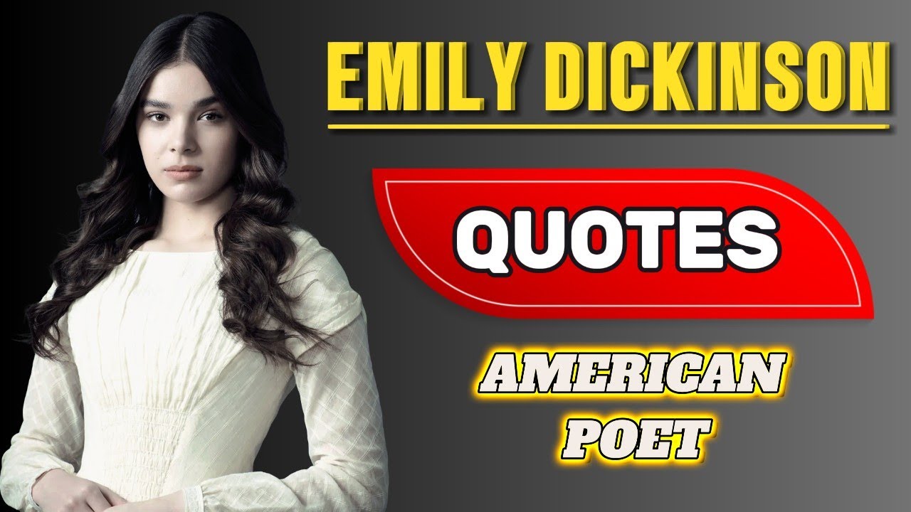 Emily Dickinson The Great American poet Quotes | American | Poet ...