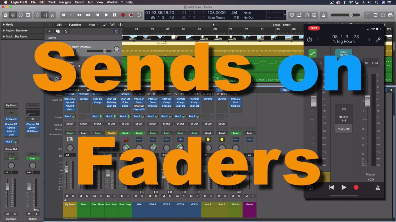 Sends on Faders (swap) | Logic Pro X - YouTube