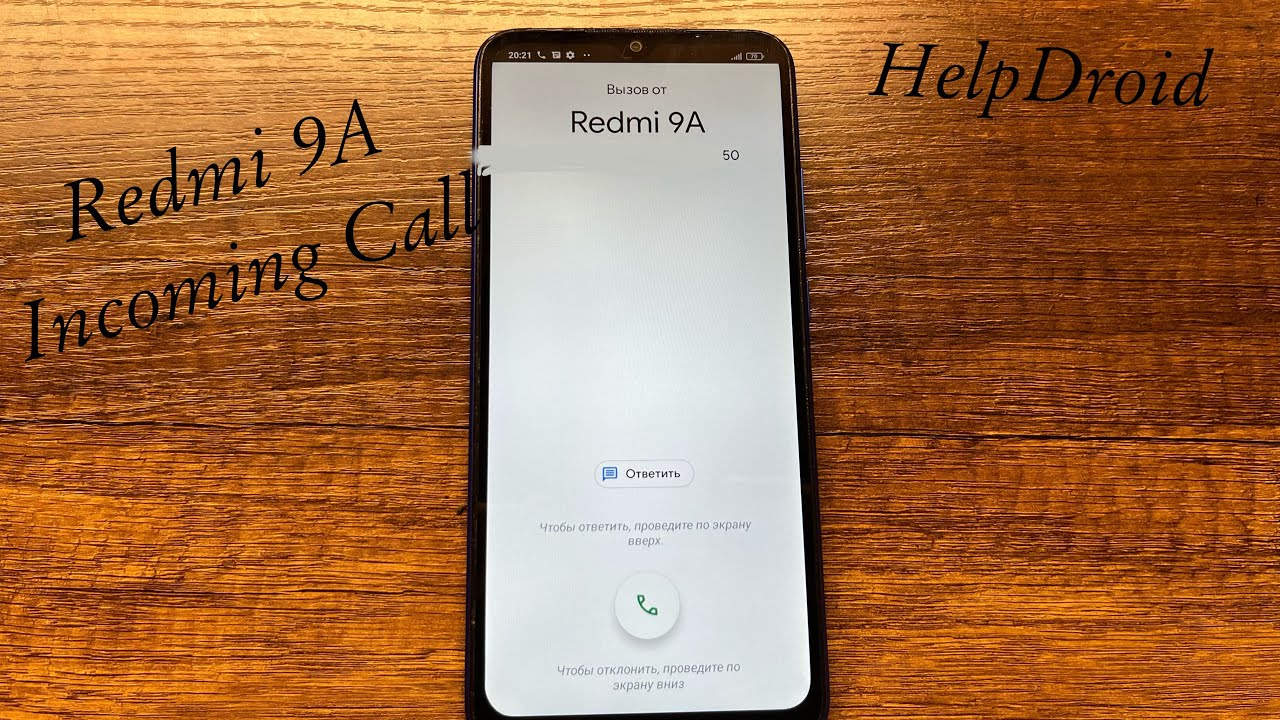 Redmi 9A Incoming Call - YouTube