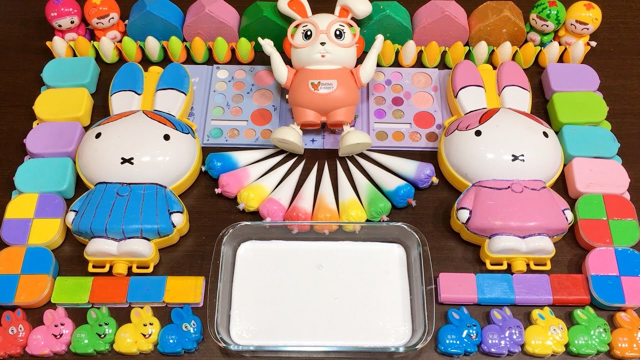 💖🐰 MIFFY Slime Mixing! 🌈 Cute Bunny & Pastel ASMR - YouTube
