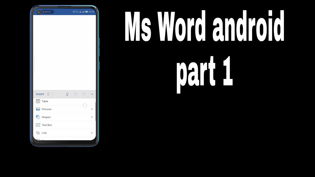 Ms Word android part 1 - YouTube
