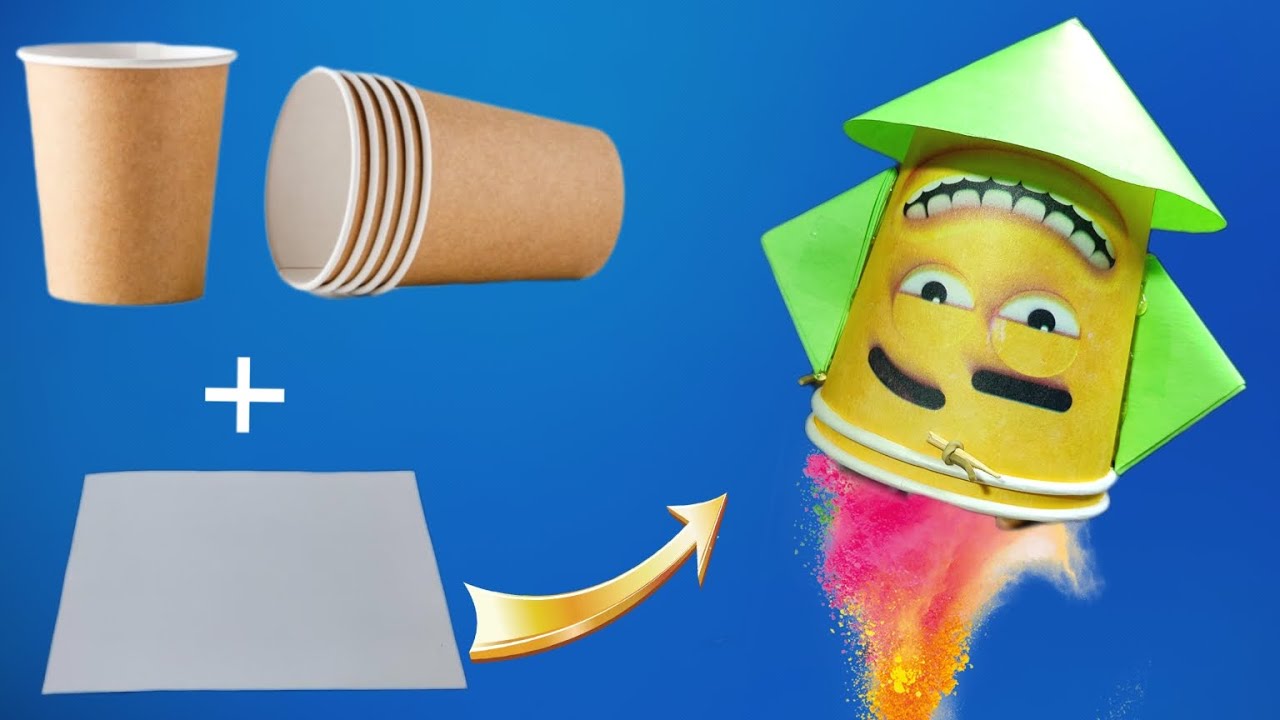 Make a rocket like this with a paper cup - YouTube