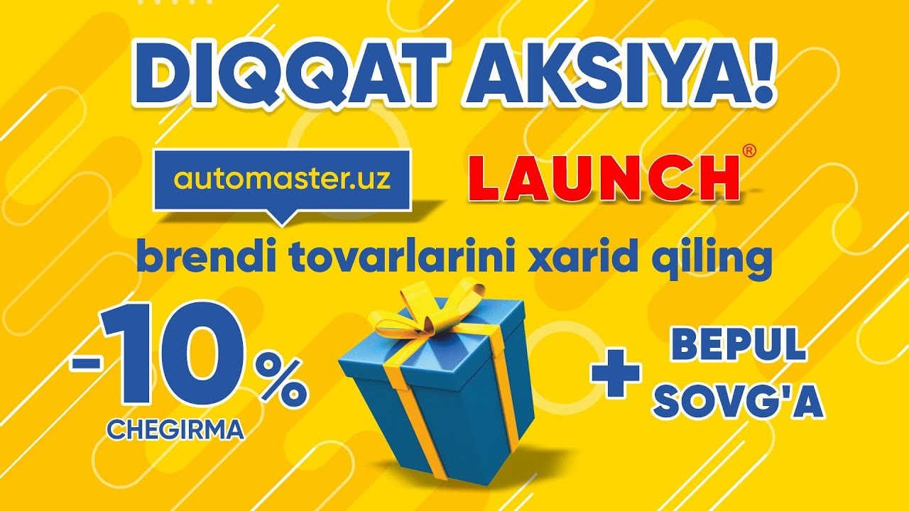 MEGA AKSIYA ni kutib oling Launch va automaster.uz brendlaridagi ...