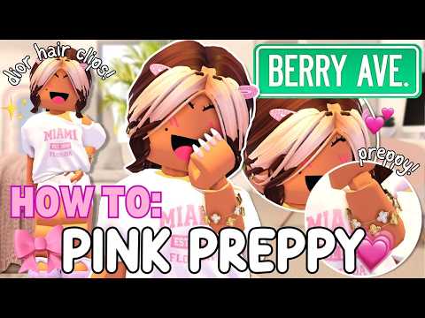 Pink Preppy Dior GIRL OUTFITS & TUTORIAL For Berry Avenue!