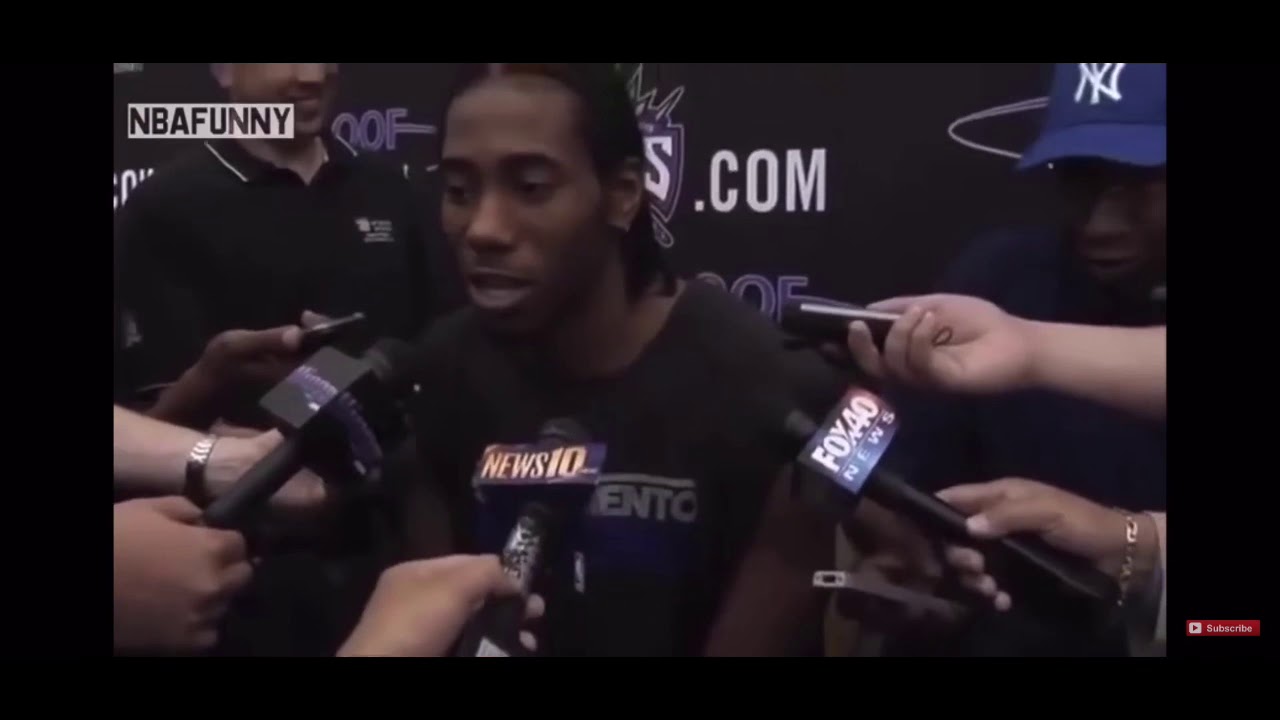 Kawhi Leonard Laugh when he went to a Sacramento Kings practice ...