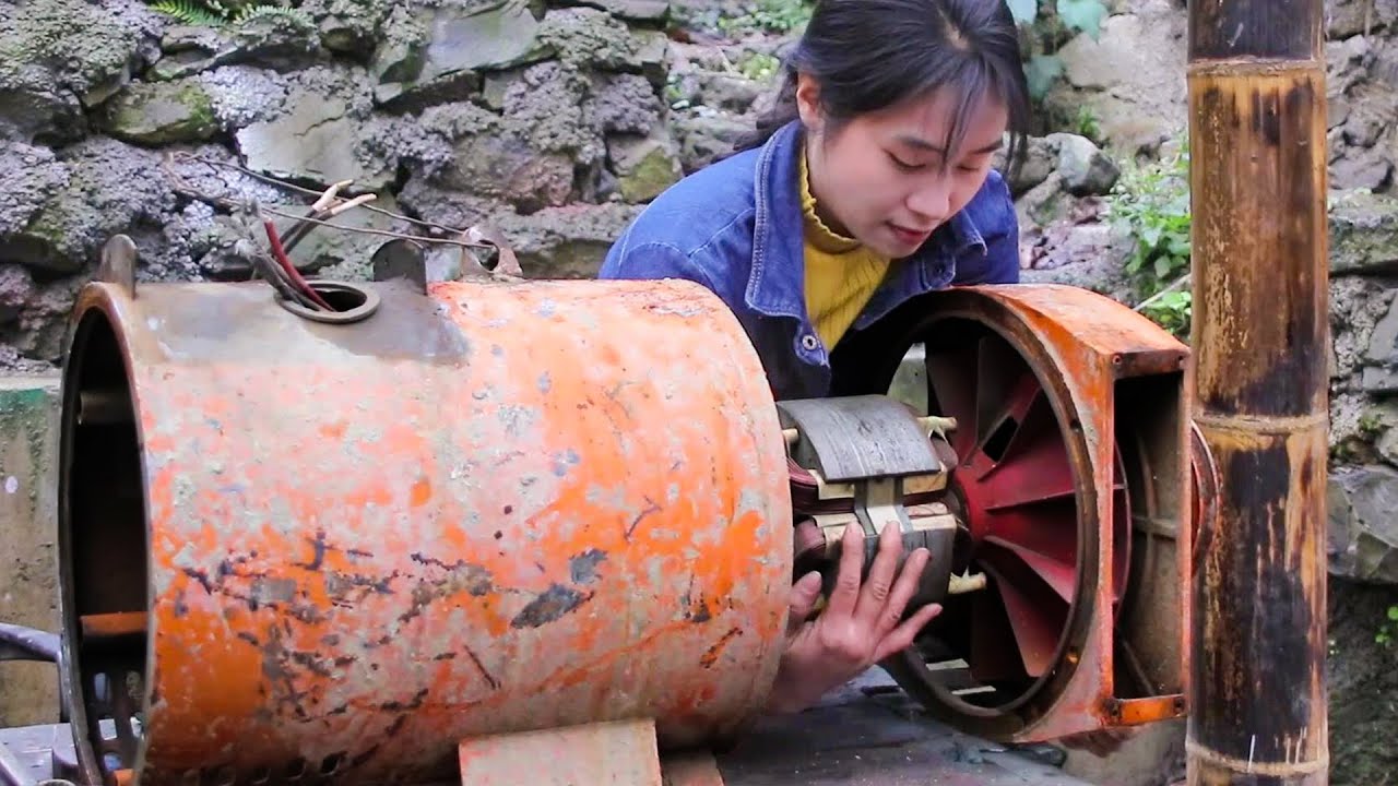 💡Genius Girl Repairs A Giant 20KW Generator From A Cattle Farmer At ...