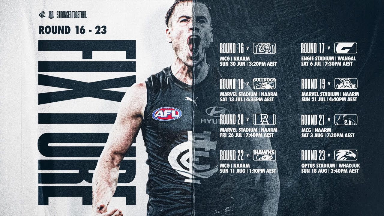 2024 AFL Fixture Update | Rounds 16-23 - YouTube