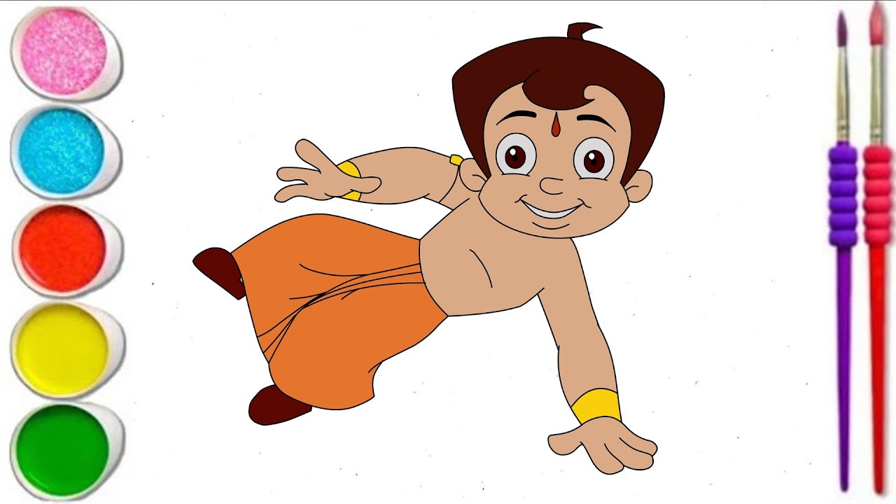 Chota Bheem/ chota bhim Drawing And Coloring For kid #Cartoon drawing ...