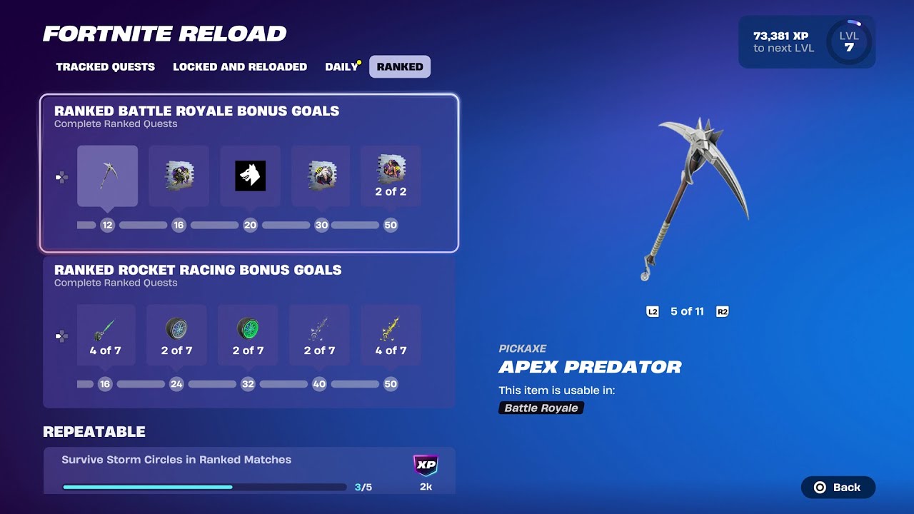 How To COMPLETE RANKED REWARDS QUESTS CHALLENGES In Fortnite! (Free ...