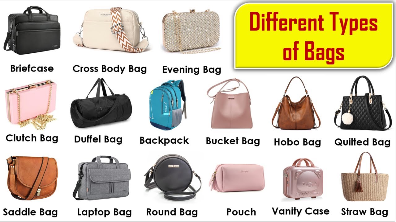Bags Name || Different types of bags || Daily English Speaking Practice ...