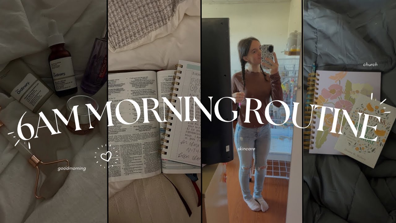 6am christian girl morning routine ️ church, self care + grwm - YouTube
