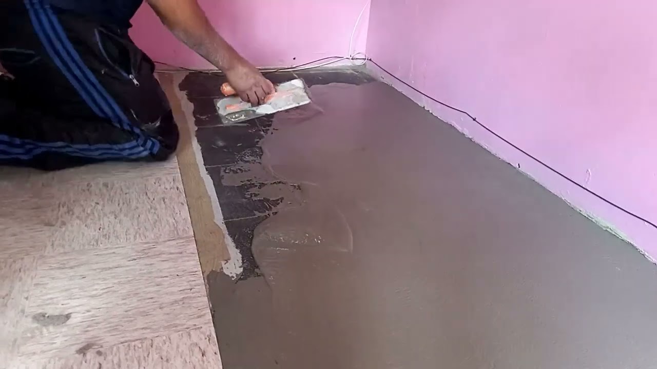 Colocación de loseta vinílica de 1.3 mm *explicación* *proceso* I CONSTRUCTORA XICO - YouTube