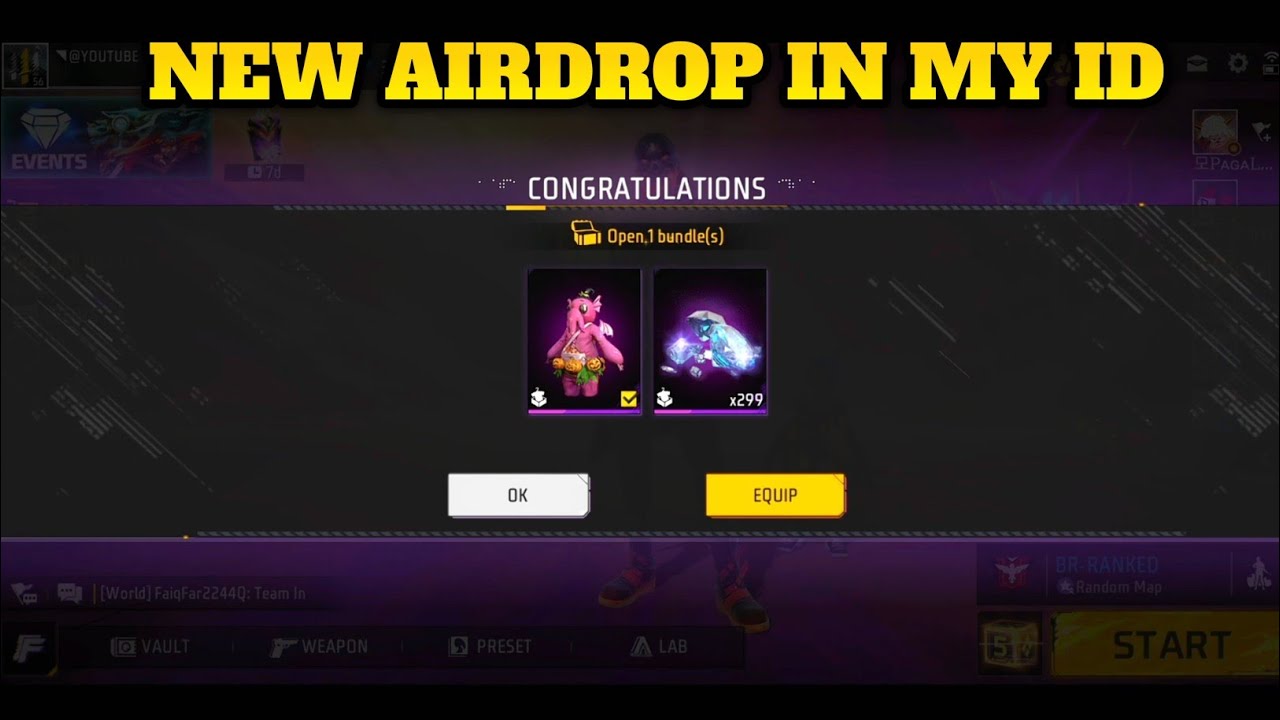 NEW AIRDROP IN MY ID 😱 FREE FIRE | OLD BUNDLE 🤯 IN NEW AIRDROP - YouTube