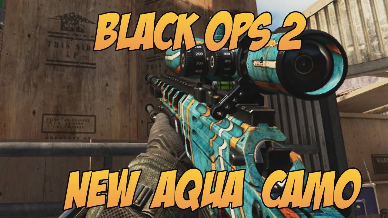 Black Ops 2 New Camos! Aqua Camo LIVE Gameplay - Personalization Pack ...