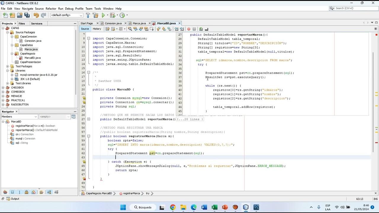 Java y NetBeans Clase 4 Programación en Capas PARTE IV CapaNegocio: Registrar - YouTube