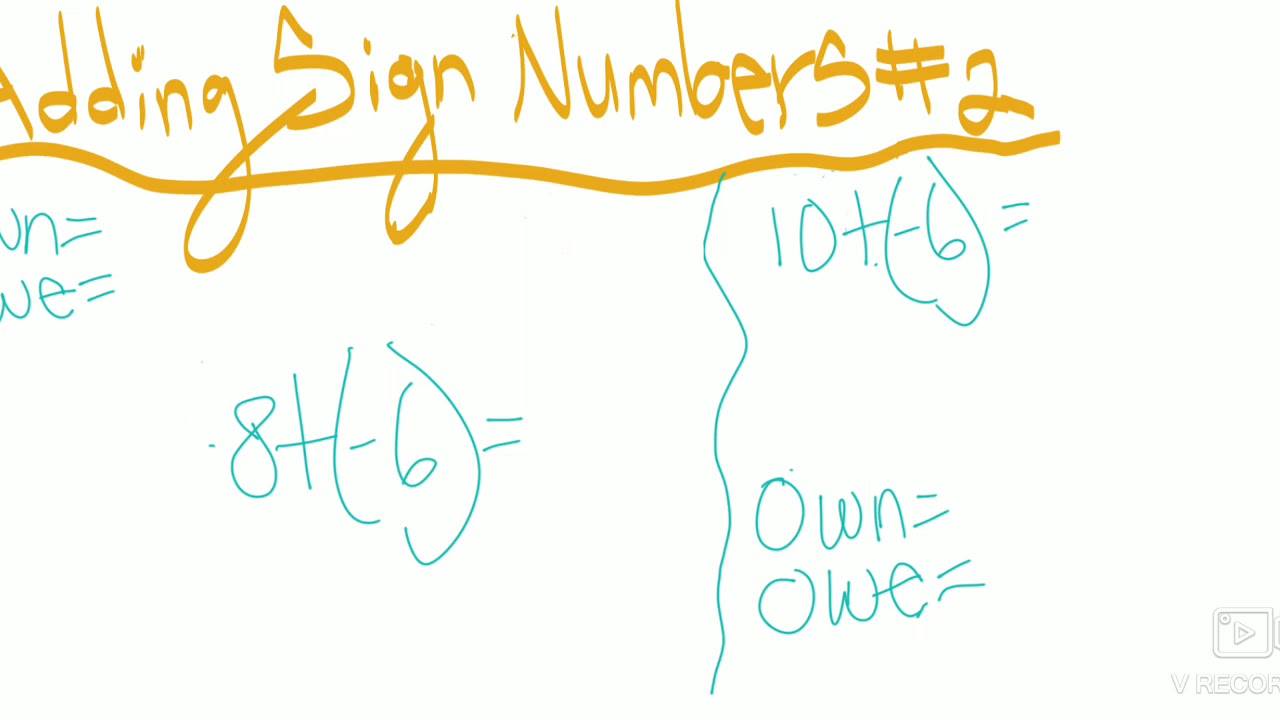 Adding Sign Numbers part 2 - YouTube
