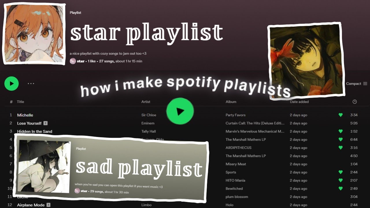 how i make SPOTIFY PLAYLISTS🎧*aesthetic playlist - YouTube