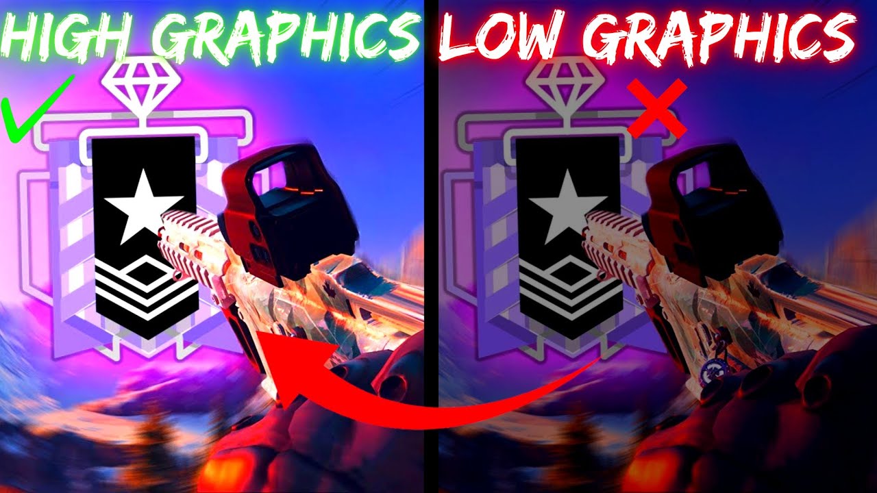 High Graphics VS Low Graphics ( rainbow six siege ) - YouTube