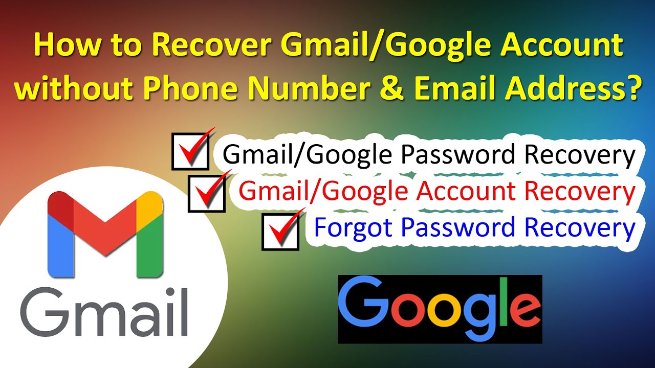 How to Recover Gmail Password without Phone | How to Recover Google ...