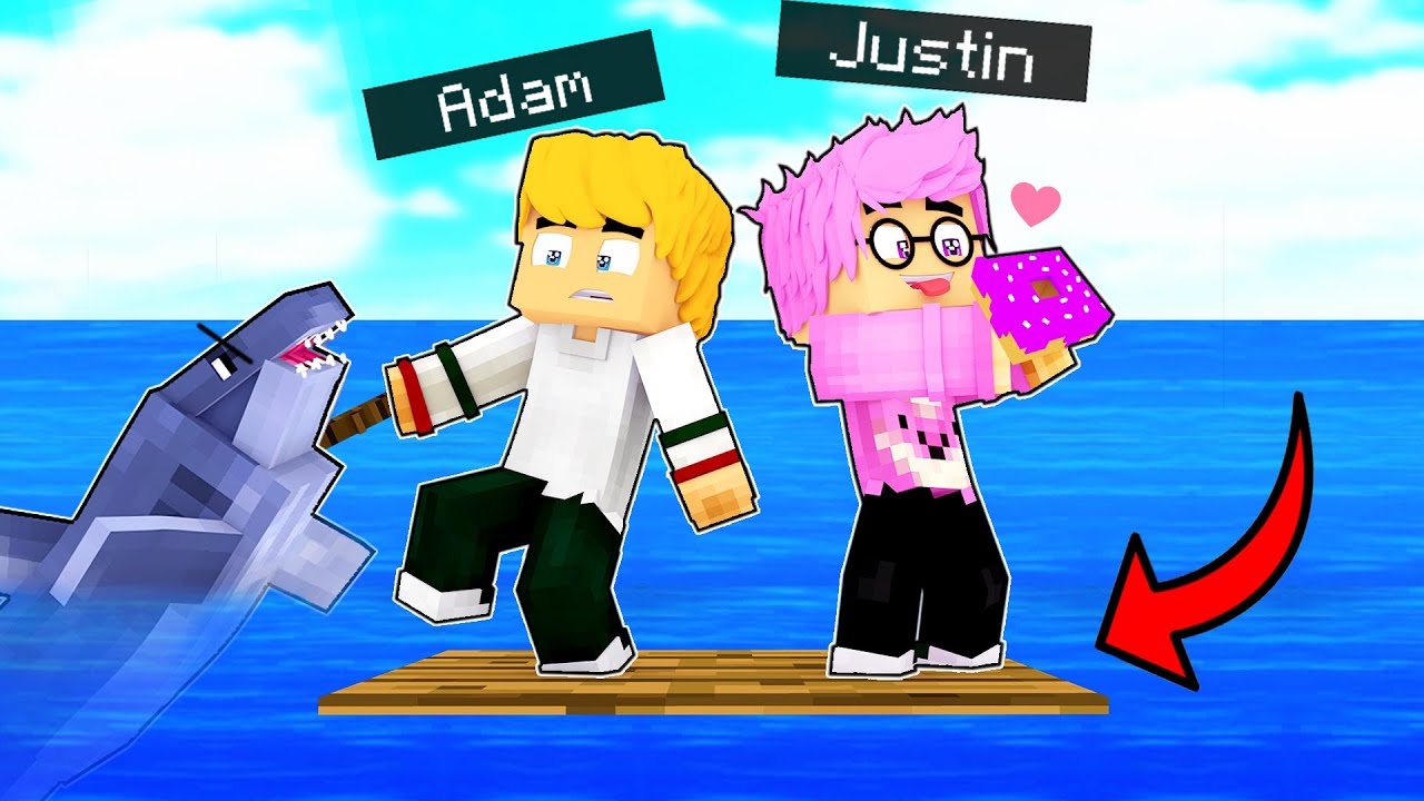 Can LankyBox Survive 24 HOURS On a RAFT In MINECRAFT!? (Minecraft Movie ...