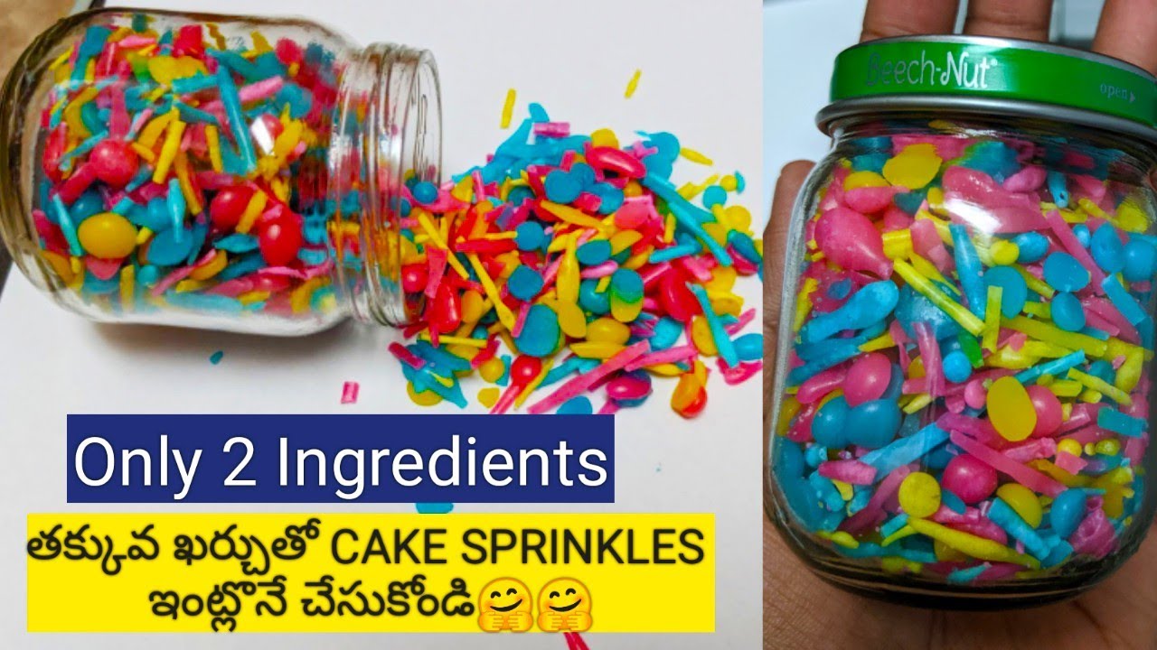 Homemade Cake Sprinkles //Only 2 Ingredients//తక్కువ ఖర్చుతో CAKE ...