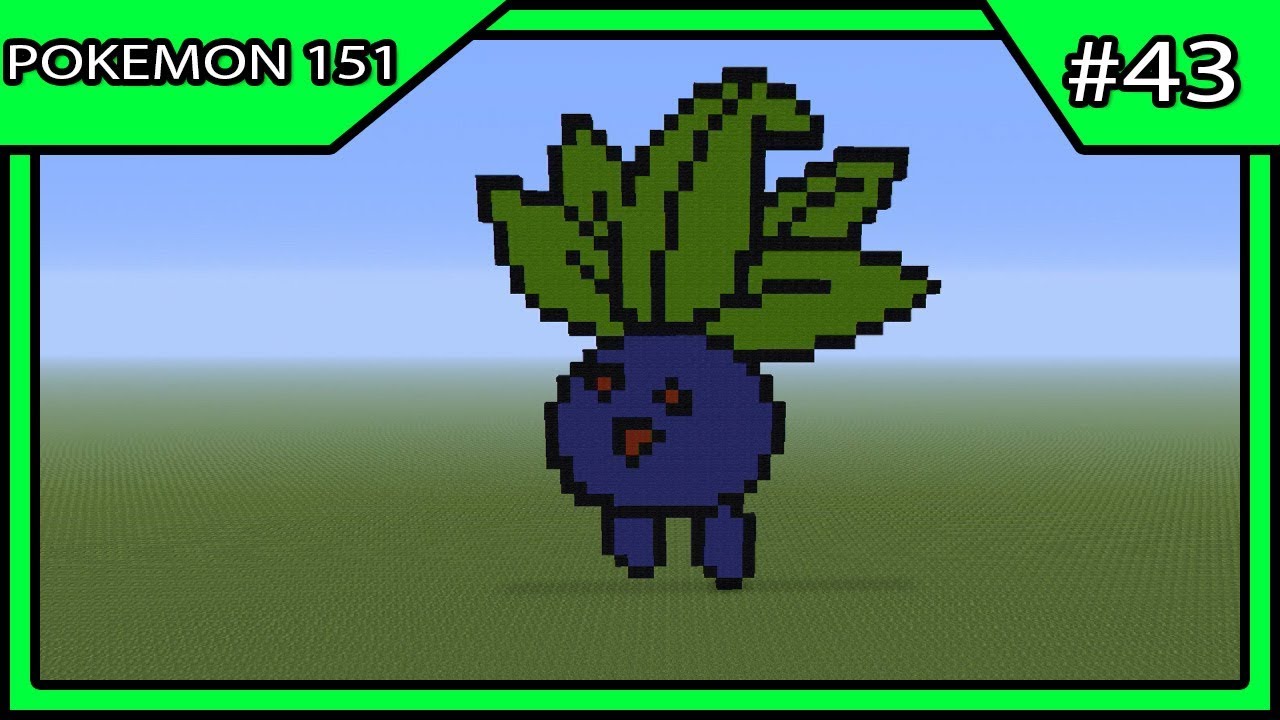 Minecraft Tutorial: Pokemon Pixel Art Oddish - YouTube