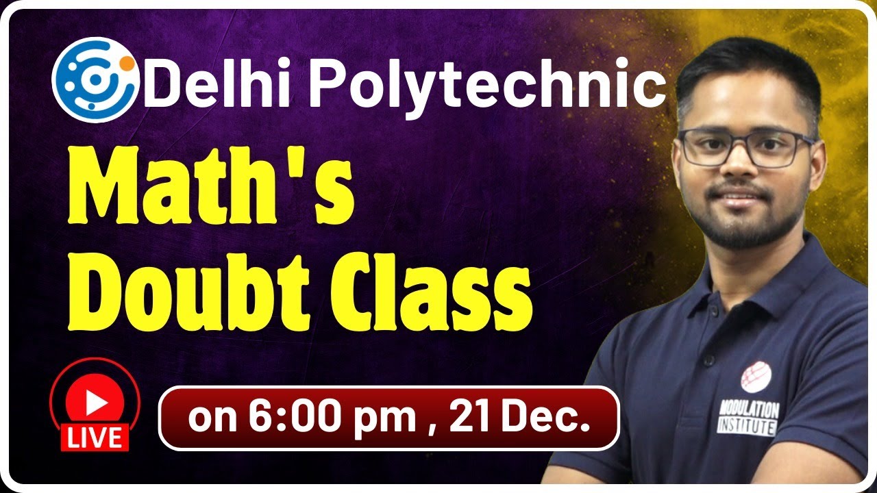 DSEU Delhi Polytechnic | Math's Doubt Class #applied_mathematics #dseu - YouTube
