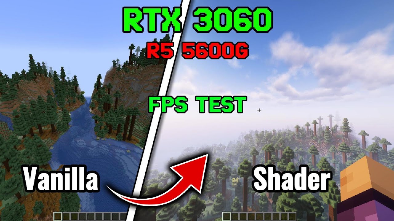 Minecraft - Teste RTX 3060 e R5 5600G - Com shaders - YouTube