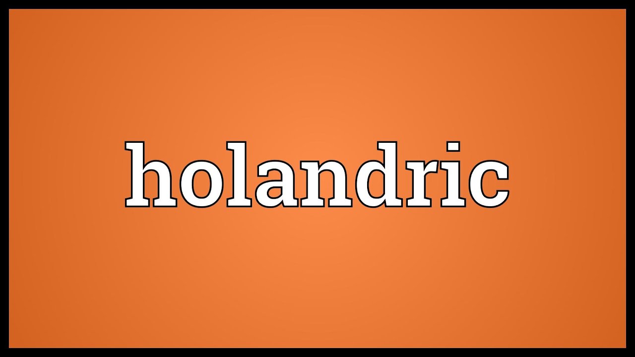 Holandric Meaning - YouTube