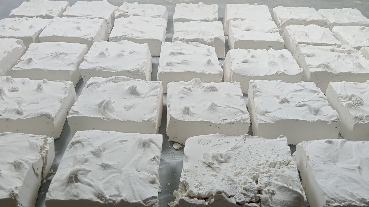 Big White Soft crispy gym chalk | Crunchy | Crushing | Oddly Satisfying ...