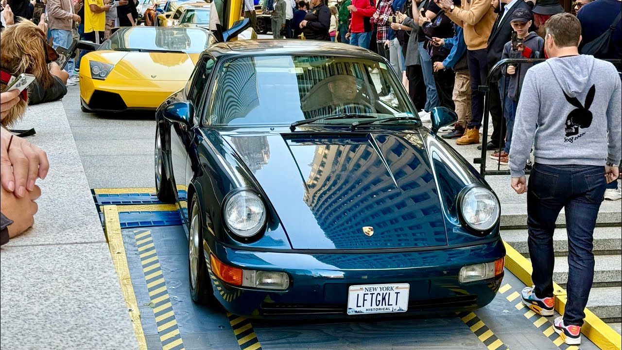 Collector Cars Take Over Wall Street!! (Car Park Fosun Plaza Meet ...