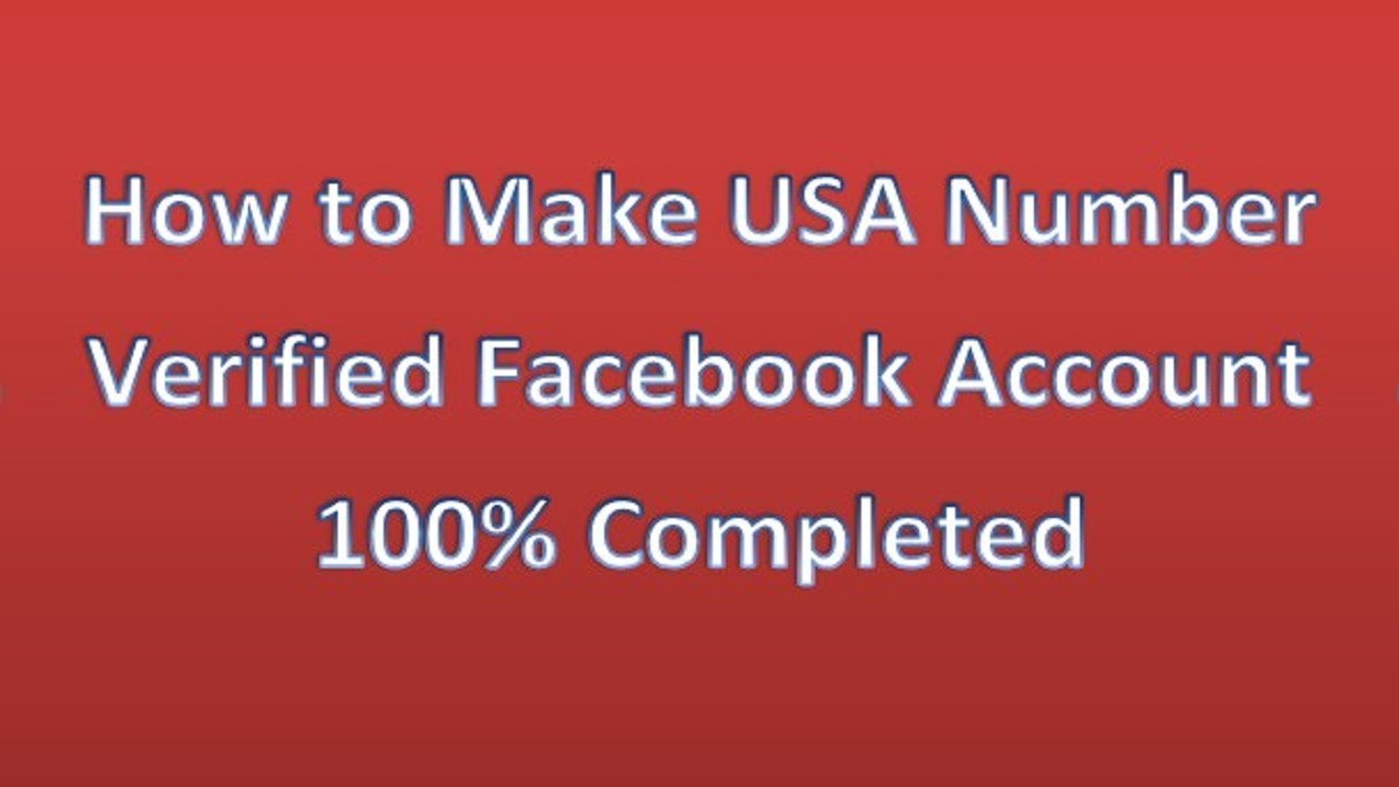 How to make free unlimited USA Number for facebook and 100% profile ...