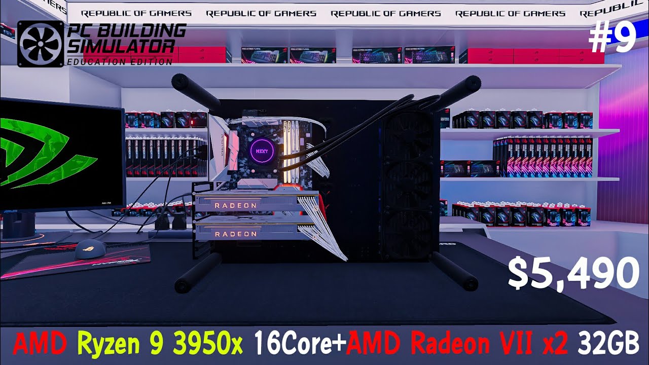 Pc Building Simulator AMD Ryzen 9 3950x 16Core+AMD Radeon VII (×2) 32GB ...