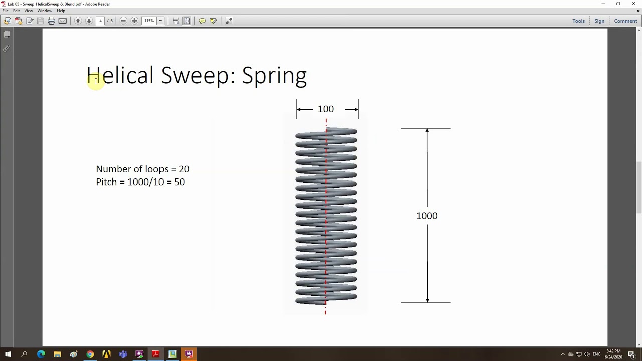 Lab 05 Sweep, Helical Sweep and Blend - YouTube