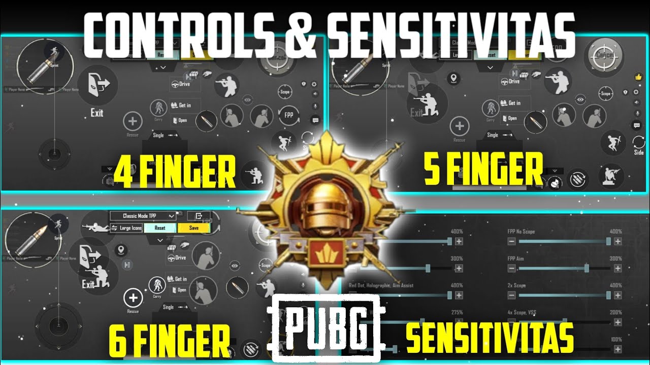 CODE LAYOUT 4 JARI 5 JARI 6 JARI & SENSITIVITAS ANDROID IOS PUBG MOBILE ...