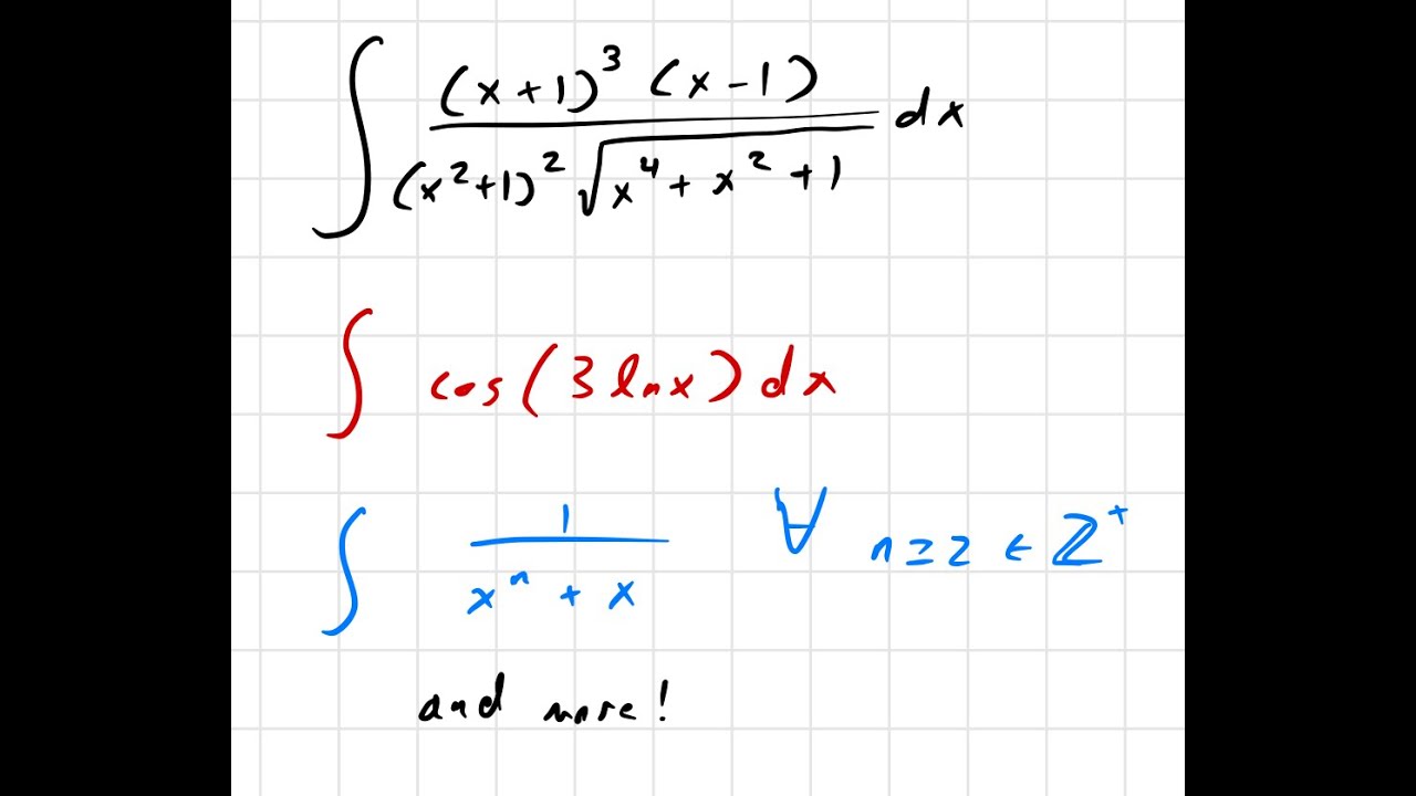Some tricky u substitution integrals for fun - YouTube