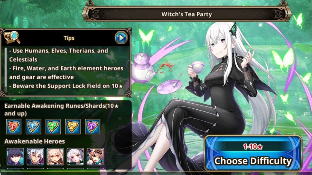 Valkyrie Connect X Re:Zero - Witch's Tea Party Connect 9* Mult Solo ...