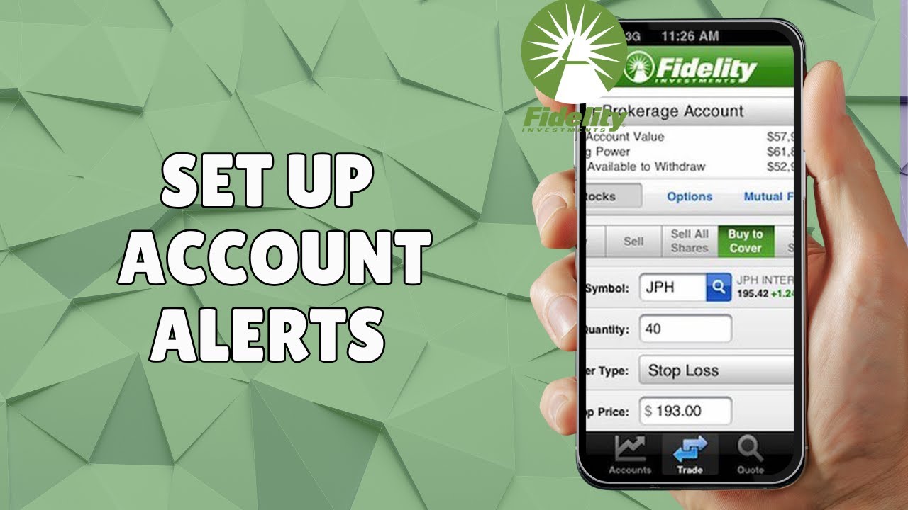HOW TO SET UP ACCOUNT ALERTS ON FIDELITY - YouTube